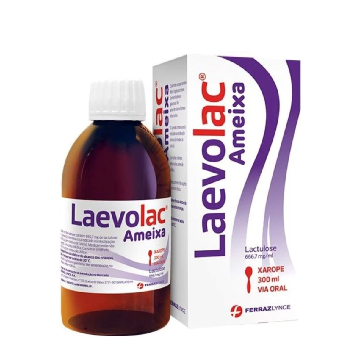 Laevolac Ameixa 666,7mg/ml Xarope 300ml - Farmácia Padrão da Légua