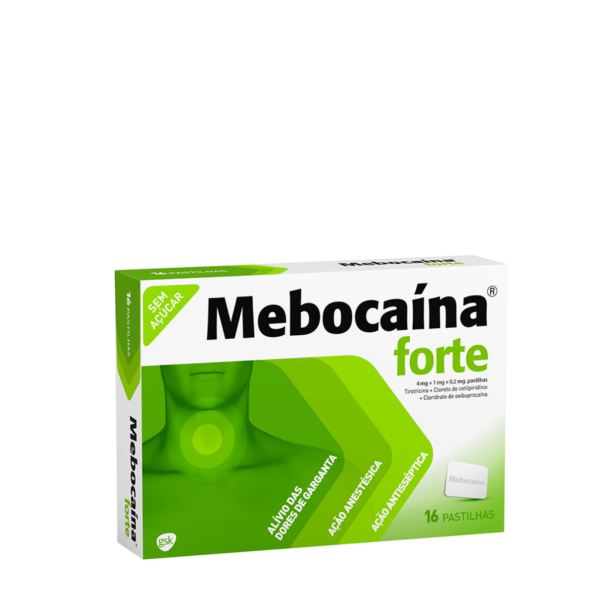 Mebocaína Forte 4 mg x16 - Farmácia Padrão da Légua
